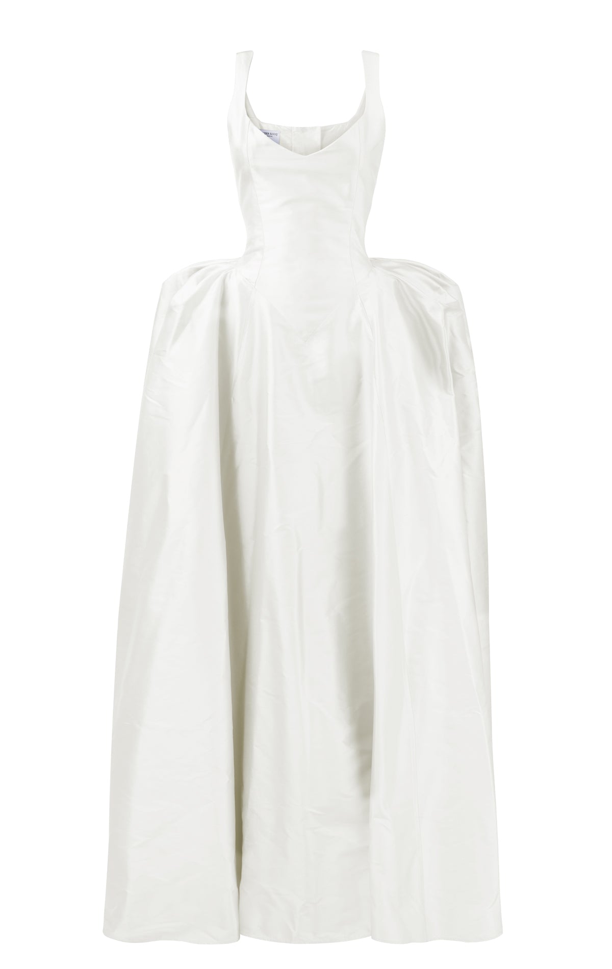 Franka Formal White Sleeveless Silk Gown